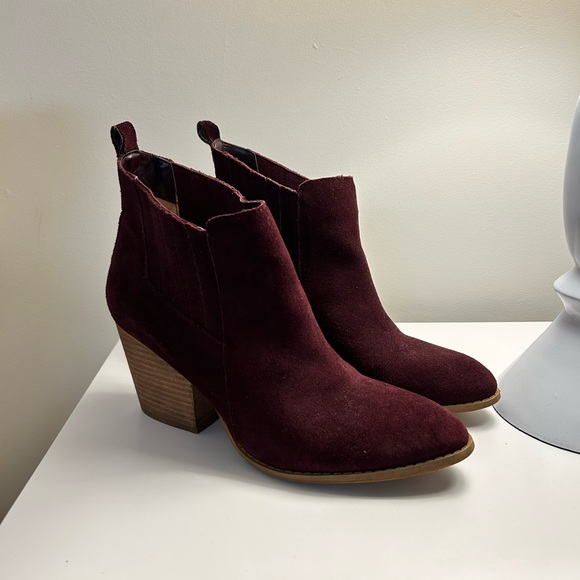 Crown Vintage | Shoes | Crown Vintage Burgundy Ankle Booties | Poshmark